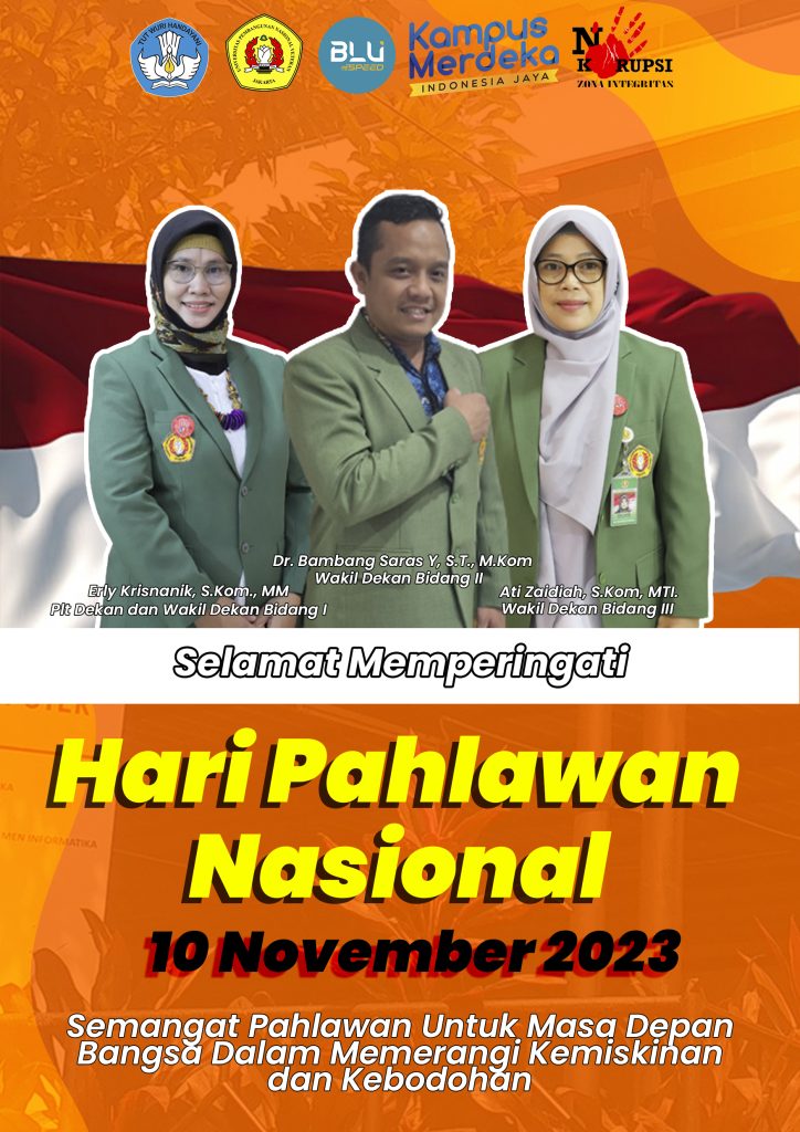 Selamat Hari Pahlawan Nasional 10 November 2023 - Fakultas Ilmu Komputer UPN Veteran Jakarta
