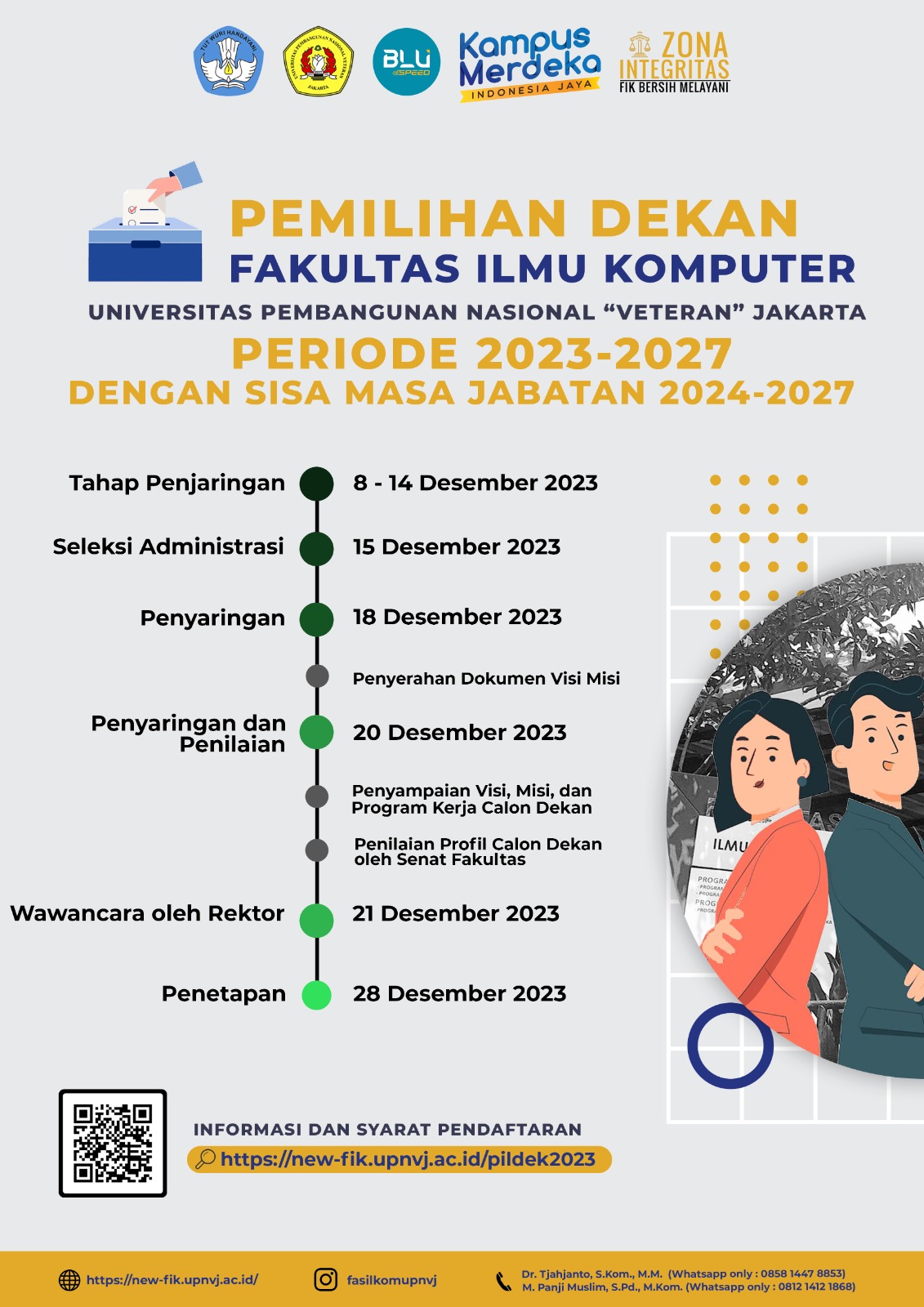 Jadwal Pemilihan Calon Dekan Fakultas Ilmu Komputer Periode 2023-2027 - Fakultas Ilmu Komputer ...