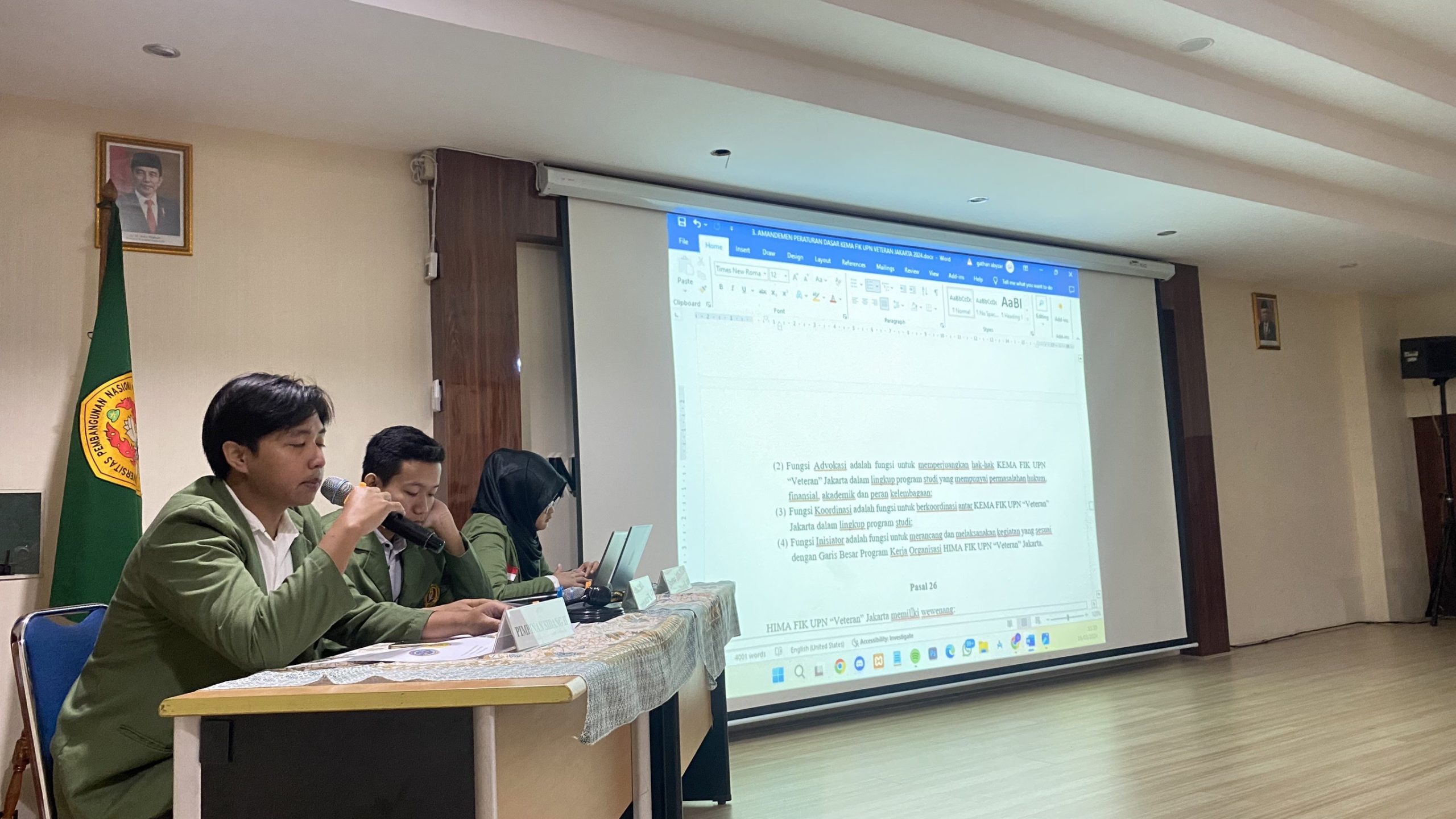 Pelaksanaan Musyawarah Besar Luar Biasa KEMA FIK UPNVJ - Fakultas Ilmu ...